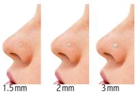 China 7mm 14k Gold Nose Ring ,  Non Irritating Nose Piercing Jewelry OEM for sale