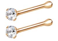 China 7mm 14k Gold Nose Ring ,  Non Irritating Nose Piercing Jewelry OEM for sale