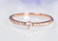 China 4mm Real Diamond Jewellery ring 0.25ct Weight Round Cut for Anniversary  OEM for sale