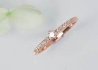 China 4mm Real Diamond Jewellery ring 0.25ct Weight Round Cut for Anniversary  OEM for sale