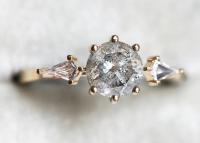 China 0.8ct Lab Grown Diamond Engagement Rings , 9k Gold Wedding Ring ODM OEM for sale