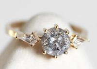 China 0.8ct Lab Grown Diamond Engagement Rings , 9k Gold Wedding Ring ODM OEM for sale