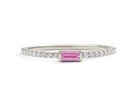 China Thin Diamond 9K Gold Ring 0.20ct 2.5MM Width for Engagement Prong Setting Type for sale