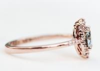 China 1.2ct 1pcs Moissanite Engagement Rings For Women 14K Rose Gold Material for sale
