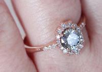China 1.2ct 1pcs Moissanite Engagement Rings For Women 14K Rose Gold Material for sale