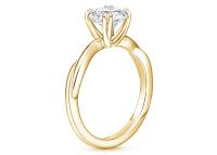 China 0.8ct Lab Grown Moissanite Ring 14K Yellow Gold Material ODM OEM for sale