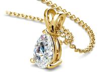 China Pear Cut 0.84ct 14k Gold Necklaces With 8×5mm Vintage Pendant for sale