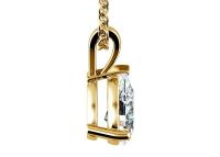China Pear Cut 0.84ct 14k Gold Necklaces With 8×5mm Vintage Pendant for sale