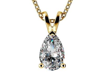 China Pear Cut 0.84ct 14k Gold Necklaces With 8×5mm Vintage Pendant for sale