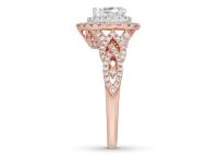 China 7ct 8ct 18K Rose Gold Ring , Engagement And Wedding Ring Set 7.0mm Pear Cut for sale