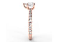 China Wedding18K Rose Gold Ring Pear Cut 0.80ct DGC Certificate ODM for sale