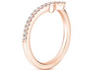 China 9K Rose Gold Moissanite Engagement Rings 1.3mm 0.14Carat Round Shape for sale