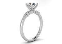 China 0.8ct 9K Silver Ring Heart Shape With Lab Diamond 6MM Dimension for sale