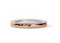 China ODM 2 Tone Gold Engagement Rings , 4MM 5MM 6MM Gold Wedding Band Ring OEM for sale