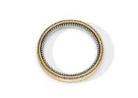 China ODM 2 Tone Gold Engagement Rings , 4MM 5MM 6MM Gold Wedding Band Ring OEM for sale