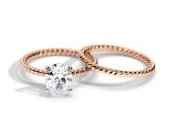 China Oval cut 9K Gold Ring 1.5ct 6×8MM With Moissanite Prong Setting Type for sale