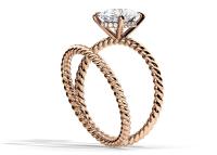 China Oval cut 9K Gold Ring 1.5ct 6×8MM With Moissanite Prong Setting Type for sale