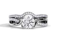China 1.25ct Rose Gold Moissanite Engagement Rings VS1 SI1 SI2 Average Color for sale