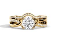 China 1.25ct Rose Gold Moissanite Engagement Rings VS1 SI1 SI2 Average Color for sale