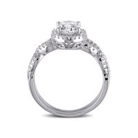 China Oval Cut 18kt White Gold Diamond Engagement Ring 0.92ct Weight For Women ODM for sale