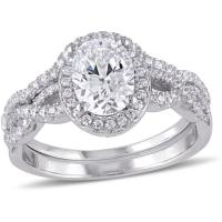 China Oval Cut 18kt White Gold Diamond Engagement Ring 0.92ct Weight For Women ODM for sale