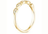China Marquise Shape 14K Yellow Gold Jewelry Ring 1mm-2mm Size Bar Setting Type for sale