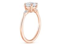 China 10K Rose Gold Oval Moissanite Engagement Rings Dia OV7×9mm 2.1ct for sale