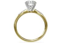 China Round Shape 9K Silver Ring With 6MM 1.0ct White Moissanite Stone for sale