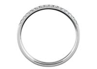 China Dainty 1.3mm 9k Silver Ring 925 Silver Material With 0.16Carat Moissanite for sale