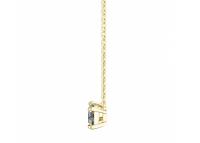 China Baguette Cut 14K Gold Necklaces With 0.5ct 5×7mm Solitaire Diamond for sale