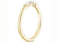 China 14K Yellow Gold Pearl And Diamond Wedding Ring 2mm Size ODM for sale