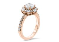 China Snowflake Inspired 9K Silver Ring With Lab Diamond RD6.5MM Size 1.0ct weight for sale