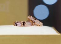China 4mm width 18K Solid Gold Jewellery ring with 0.35ct Weight Diamond for sale