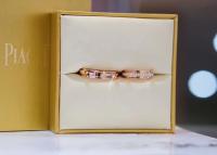 China 4mm width 18K Solid Gold Jewellery ring with 0.35ct Weight Diamond for sale