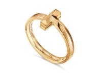 China 3.89g weight 18K Solid Gold Jewellery ring 2.5mm Width for Engagement Wedding for sale