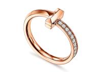 China 2.5mm Wide 18K Solid Gold Jewellery Ring With Round Diamonds Weight 0.8CT for sale