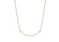 China 18K Rose Gold Neklace , Smile Pendant Necklace 16-18inch Adjustable length for sale