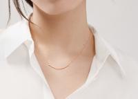 China 18K Rose Gold Neklace , Smile Pendant Necklace 16-18inch Adjustable length for sale