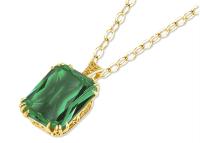 China Vintage 14K Gold Necklaces 2.67ct 8×10mm With Natural Emerald Pendant for sale