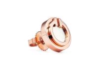 China 2.37g Rose Gold Mother Of Pearl Earrings , Mother Of Pearl Stud 9.65mm Size for sale