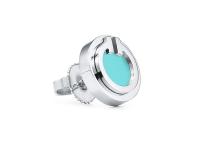 China ODM Turquoise Circle Earrings , Dia 9.65mm 18k Turquoise Earrings 2.37g Weight for sale