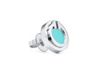 China ODM Turquoise Circle Earrings , Dia 9.65mm 18k Turquoise Earrings 2.37g Weight for sale