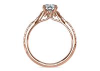 China 14K Roose Gold Lab Grown Moissanite Ring Dia RD6mm 0.8ct for Wedding for sale