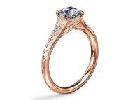 China 14K Roose Gold Lab Grown Moissanite Ring Dia RD6mm 0.8ct for Wedding for sale