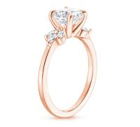 China Pear Cut Lab Grown Moissanite Ring 0.77ct PS5×7mm Dimension 14K Rose Gold Material for sale