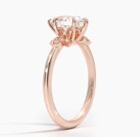 China 14K 0.77ct Rose Gold Pear Cut Wedding Moissanite Jewelry Gold Ring for sale