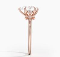 China 14K 0.77ct Rose Gold Pear Cut Wedding Moissanite Jewelry Gold Ring for sale