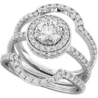 China Prong Setting Diamond Engagement Wedding Rings 0.90CT Weight for sale