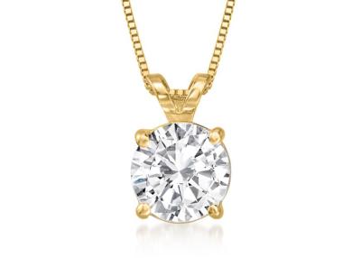 China 1.20 Carat 14K Gold Necklaces Yellow Gold Material OEM For Anniversary for sale