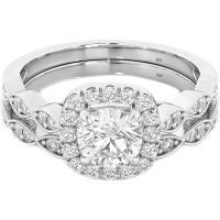 China 0.90CT Bridal Wedding Rings Set , Square Diamond Engagement Ring ODM for sale